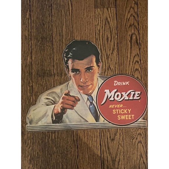 Art | Vintage Style Moxie Cola Cardboard Signposter Cutout | Poshmark
